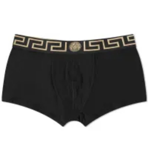 Versace | Underwear & Socks | Nwt8 Versace Mens Black Greco Border Low ...